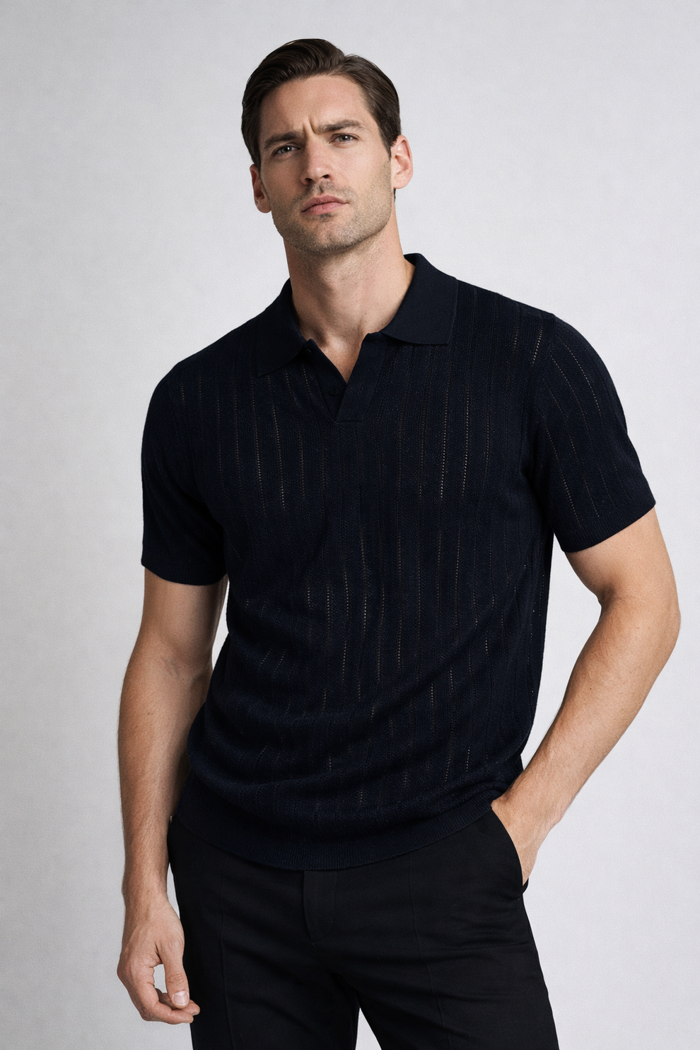 Polo SANDRO Azul Marino – KIPÁN