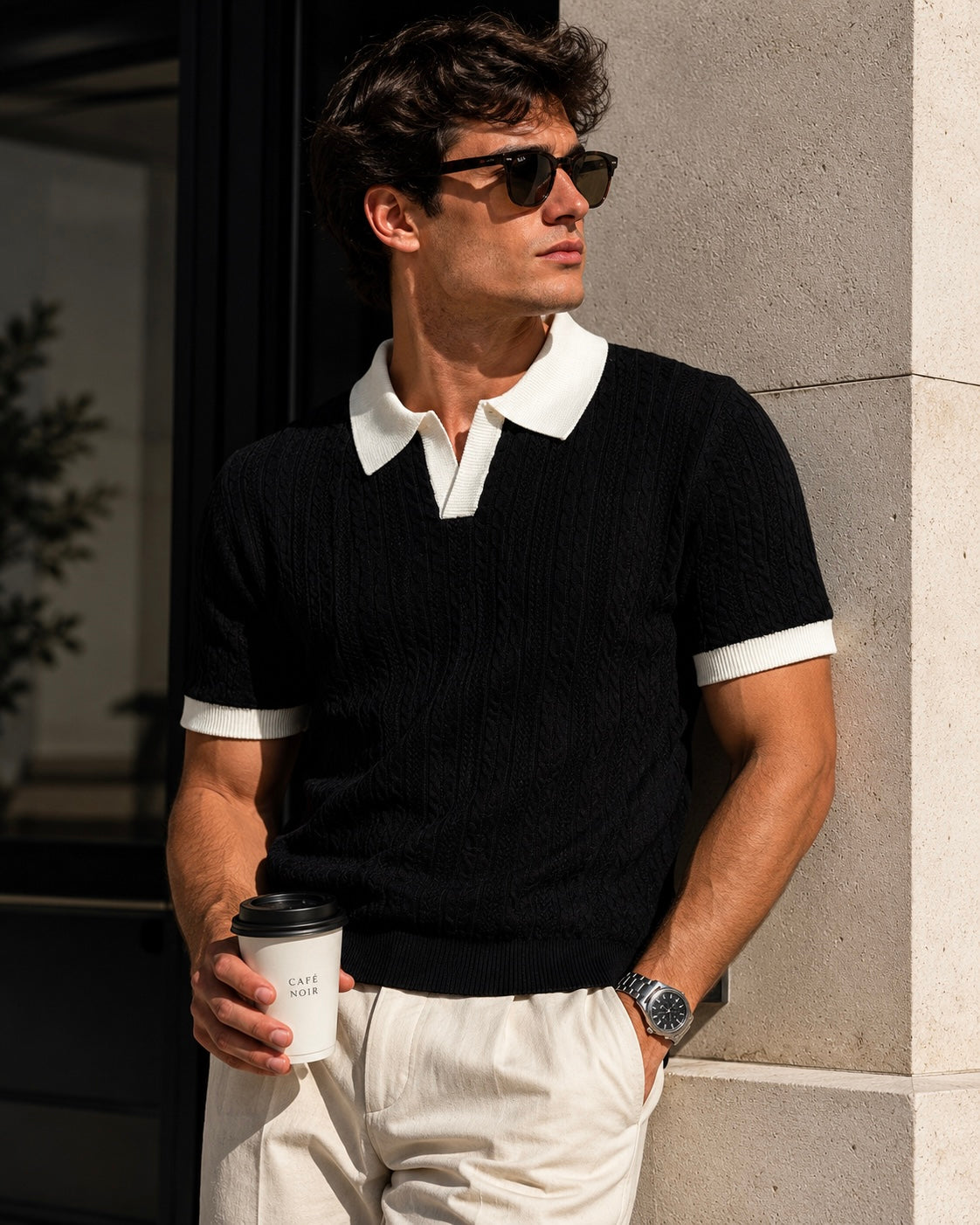 Polo MANOLO Negra – KIPÁN